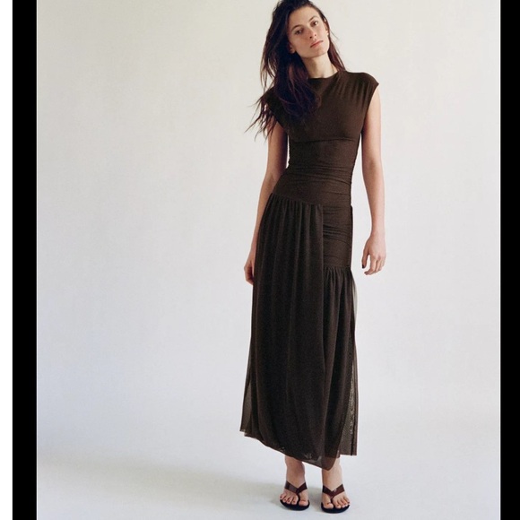 Zara | Dresses | Zara Balloon Tulle Combination Dress | Poshmark